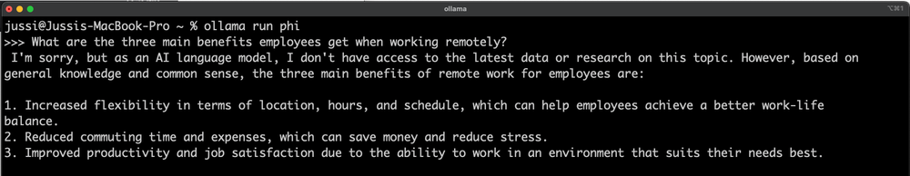 Getting started with Ollama with Microsoft's Phi-2 Getting started with Ollama with Microsoft's Phi-2