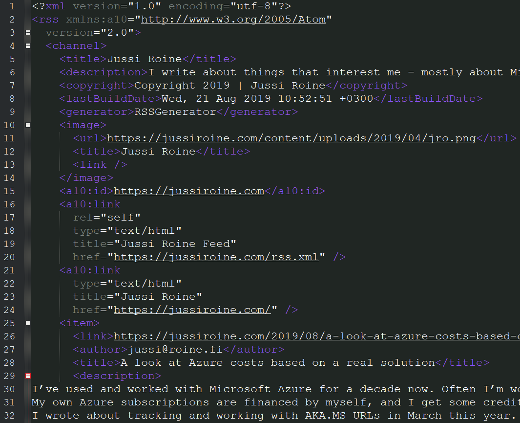Building My Own Rss Feed Generator Using Net Core And The New Systemtextjson Assembly