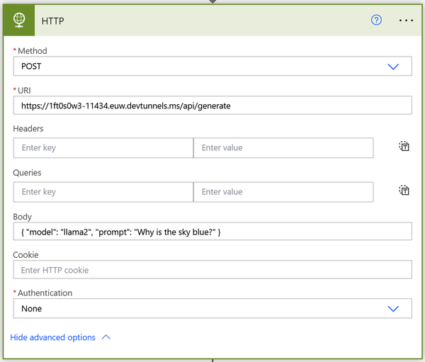 Publishing A Self Hosted Ollama Instance For Microsoft Power Automate Using Dev Tunnels