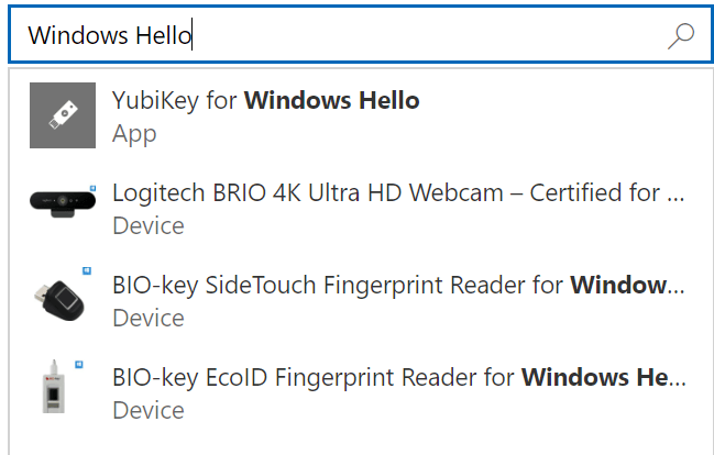 Using Logitech BRIO 4K webcam with Windows Hello
